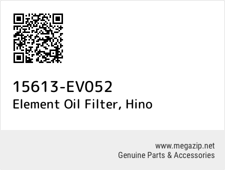 15613-EV052 - Element Oil Filter, Hino OEM | Megazip.net