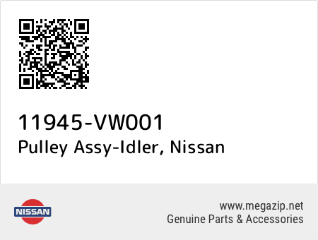 11945-VW001 - Pulley Assy-Idler, Nissan OEM | Megazip.net