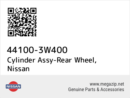 44100-3W400 - Cylinder Assy-Rear Wheel, Nissan OEM | Megazip.net