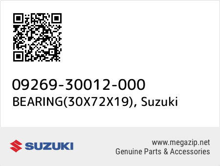 09269-30012-000 - BEARING(30X72X19), Suzuki OEM | Megazip.net