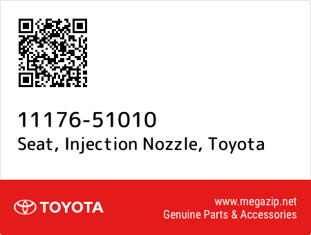11176-51010 - Seat, Injection Nozzle, Toyota OEM | Megazip.net