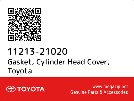 11213-21020 - Gasket, Cylinder Head Cover, Toyota OEM | Megazip.net