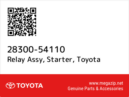28300-54110 - Relay Assy, Starter, Toyota OEM | Megazip.net