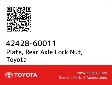 42428-60011 - Plate, Rear Axle Lock Nut, Toyota OEM | Megazip.net