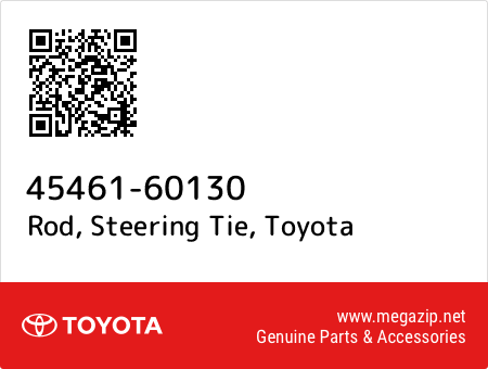 45461-60130 - Rod, Steering Tie, Toyota OEM | Megazip.net