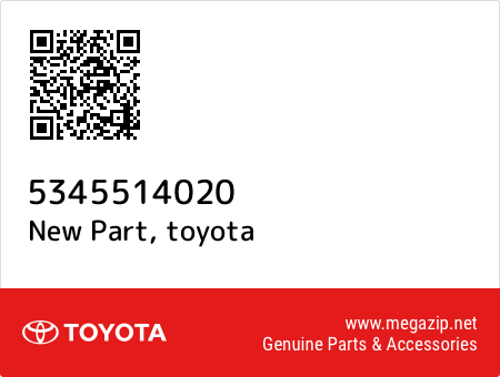 53455-14020 - Clamp, Hood Support Rod, Toyota OEM | Megazip.net