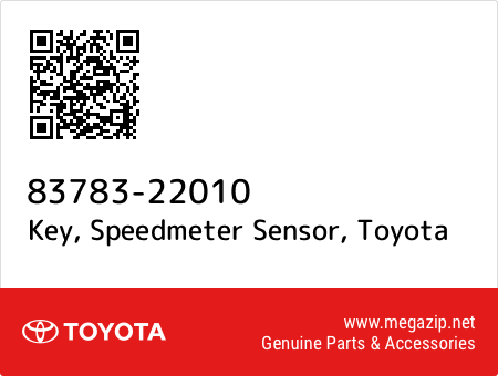 83783-22010 - Key, Speedmeter Sensor, Toyota OEM | Megazip.net