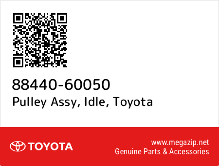 88440-60050 - Pulley Assy, Idle, Toyota OEM | Megazip.net