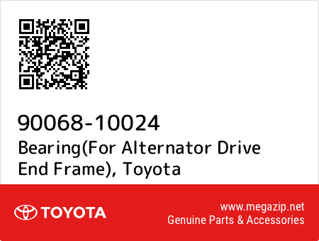 90068-10024 - Bearing(For Alternator Drive End Frame), Toyota OEM ...