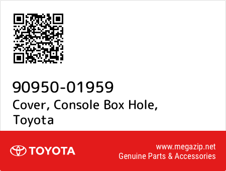 90950-01959 - Cover, Console Box Hole, Toyota OEM | Megazip.net