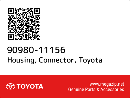 90980-11156 - HOUSING CONNECTOR, Toyota OEM | Megazip.net