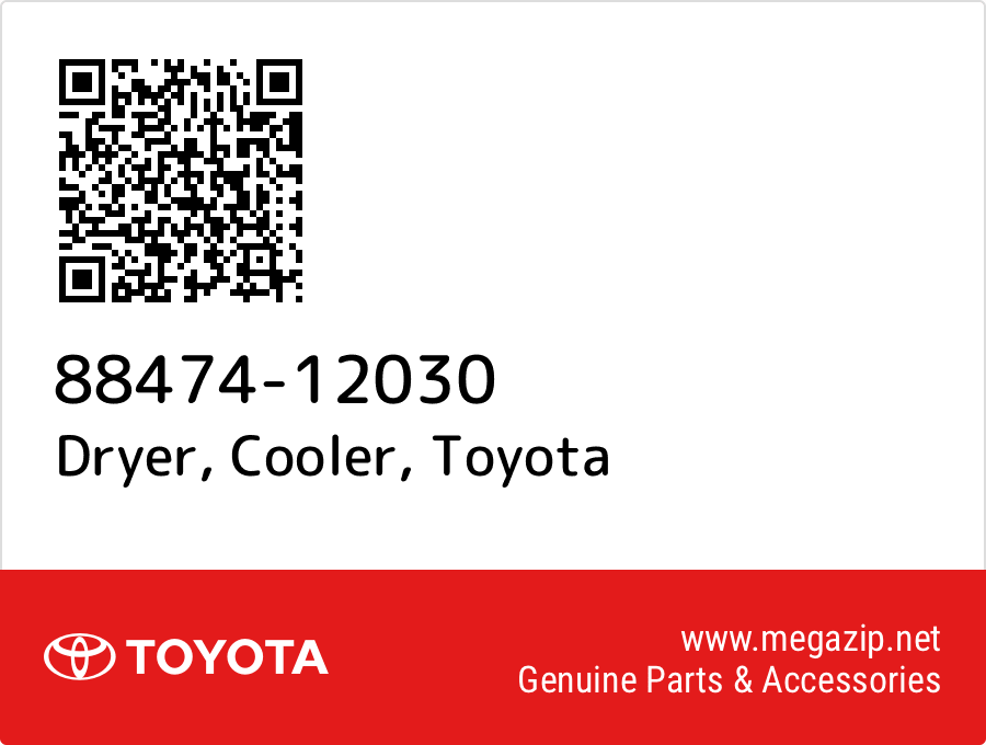 88474-12030 - Dryer, Cooler, Toyota OEM | Megazip.net